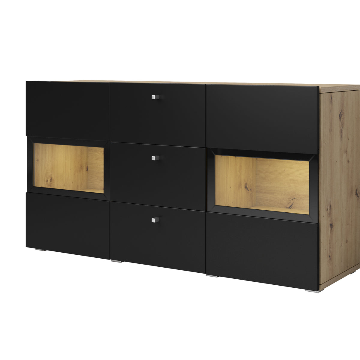 SIDEBOARD BAROS 132CM ARTISAN/BLACK – Anna Furniture