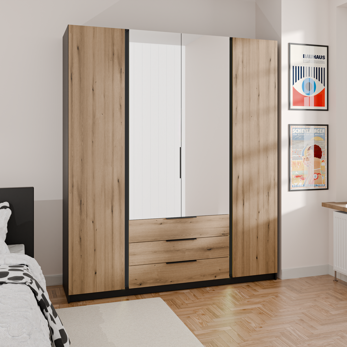 KAJA 2F 2 MIRROR 3S - AVAILABLE IN 4 COLORS – Anna Furniture