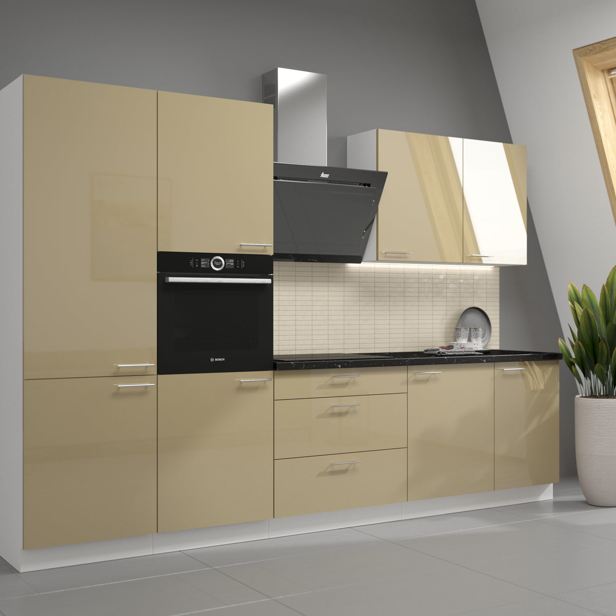 LARA KITCHEN SET CAPPUCINO GLOSS – Anna Furniture