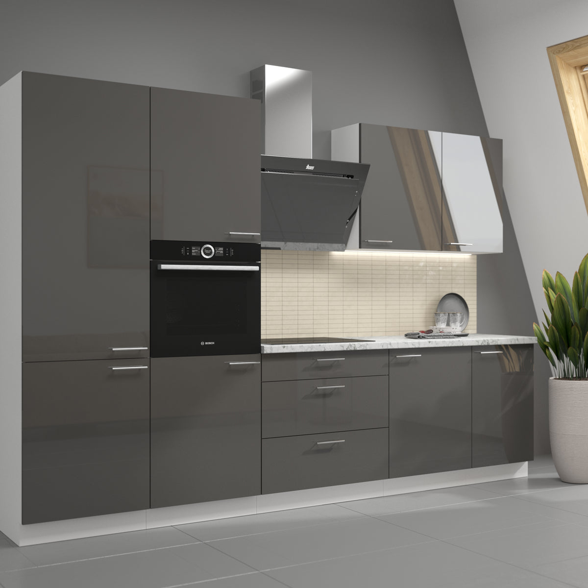 LARA KITCHEN SET GREY GLOSS – Anna Furniture