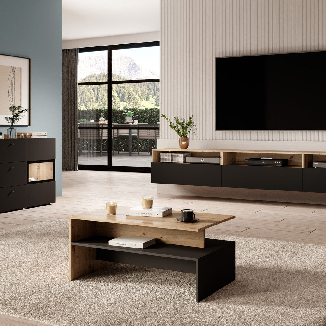 COFFEE TABLE BAROS ARTISAN BLACK – Anna Furniture